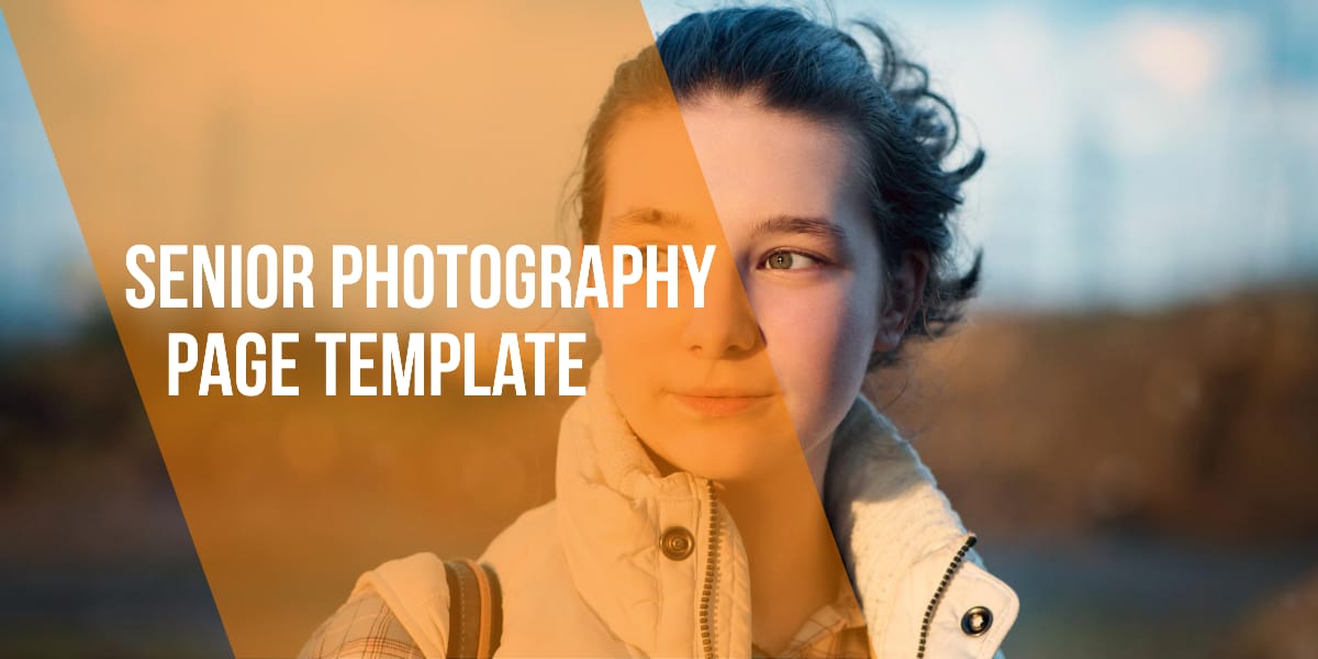 Senior Photography Page Template - Marketing Resources for Photographers
