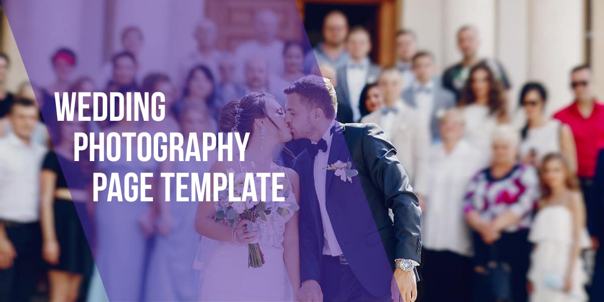 Wedding Photography Page Template - Marketing Resources for Photographers